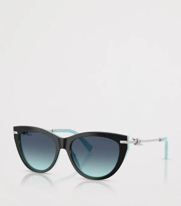 Tiffany & Co. Acetate Cat Eye Tf4253 Sunglasses - Black