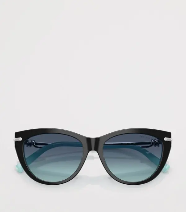 Tiffany & Co. Acetate Cat Eye Tf4253 Sunglasses - Black