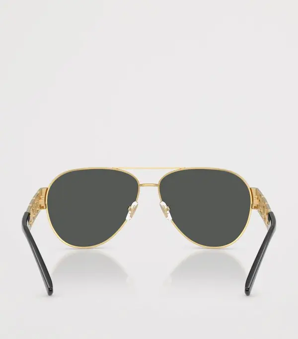 Versace Metal Ve2289 Pilot Sunglasses - Gold