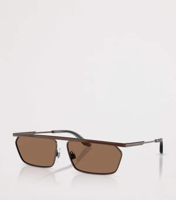 Dolce & Gabbana Metal Rectangle Sunglasses - Brown