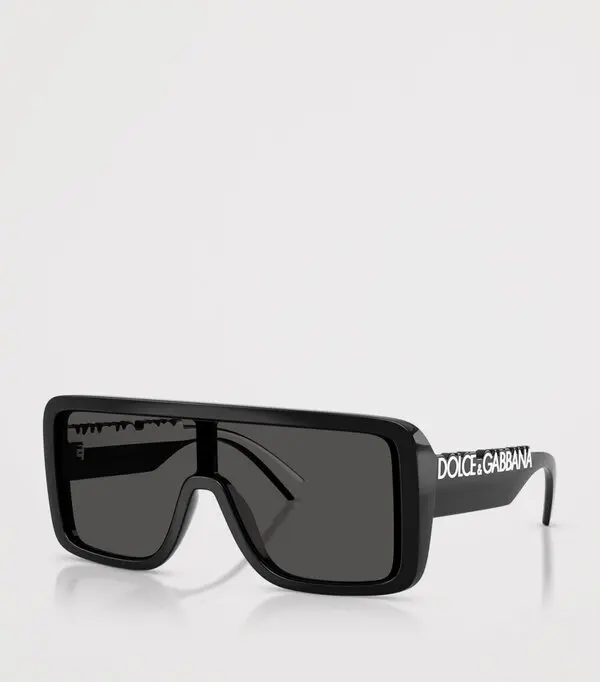 Dolce & Gabbana Injected Shield Sunglasses - Black