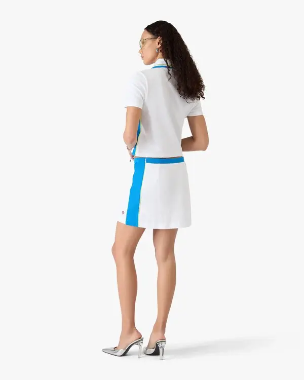Casablanca Mini Pique Skirt - Blue