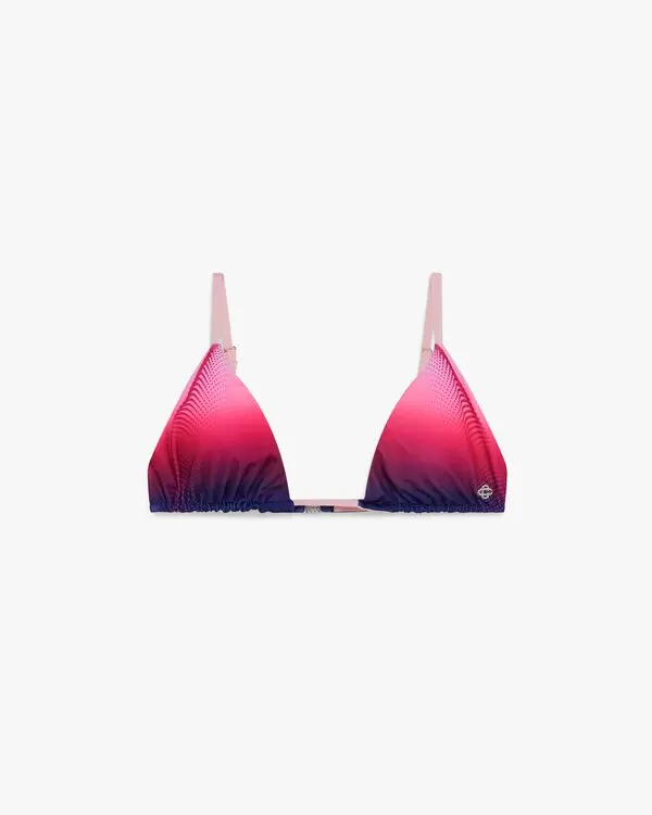 Casablanca Gradient Triangle Bikini Top - Pink