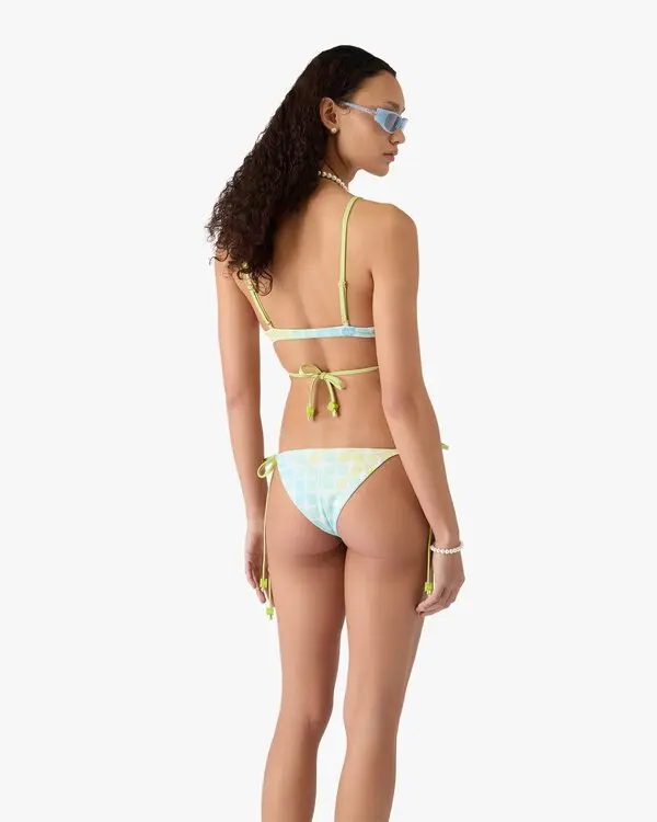 Casablanca Optic Drop String Beaded Bikini Top - Multicolor