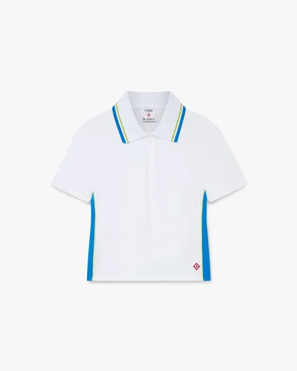 Casablanca Tennis Club Cut-out Polo Shirt