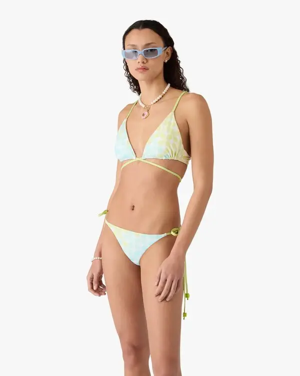 Casablanca Optic Drop String Beaded Bikini Bottom