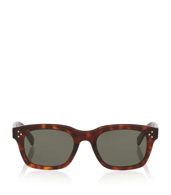 Celine Acetate Irregular Sunglasses - Brown