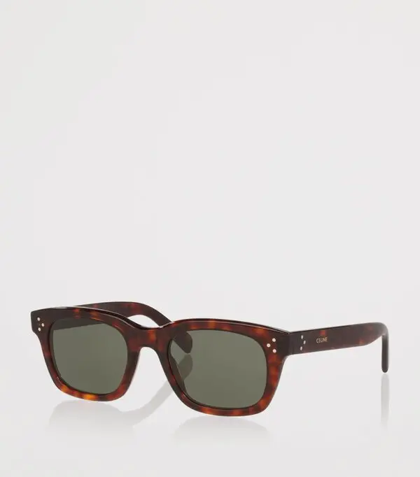 Celine Acetate Irregular Sunglasses - Brown