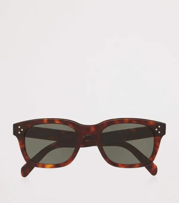Celine Acetate Irregular Sunglasses - Brown