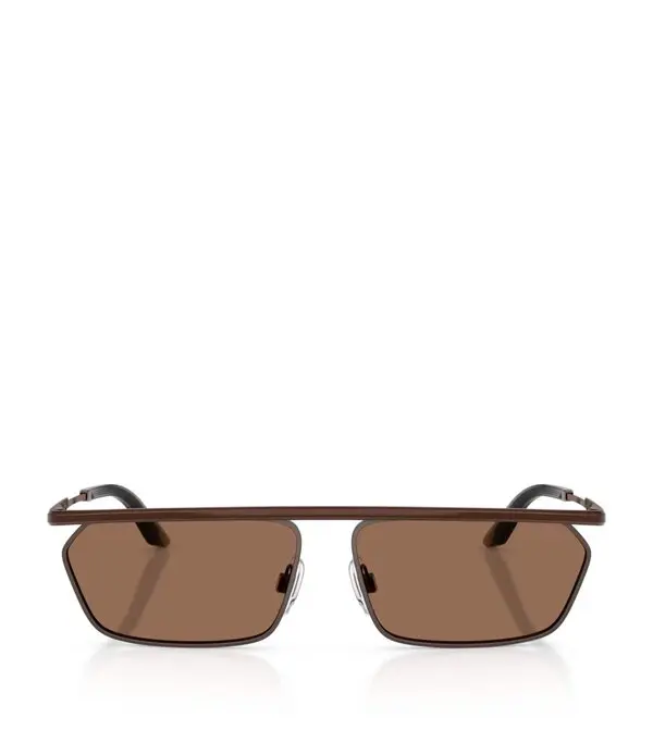 Dolce & Gabbana Metal Dg2327 Classic Rectangle Sunglasses - Brown