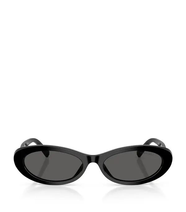 Tiffany & Co. Acetate Oval Sunglasses - Black