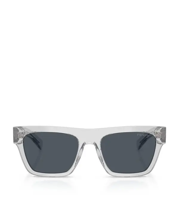 Prada Acetate Rectangular Sunglasses - Grey