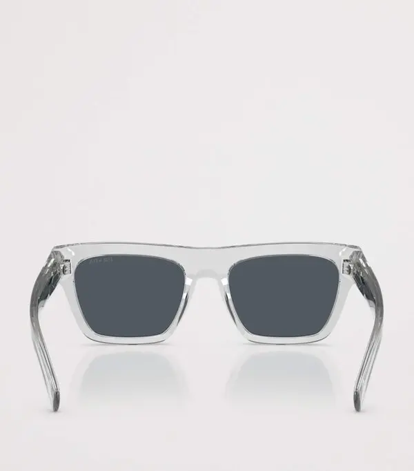 Prada Acetate Rectangular Sunglasses - Grey