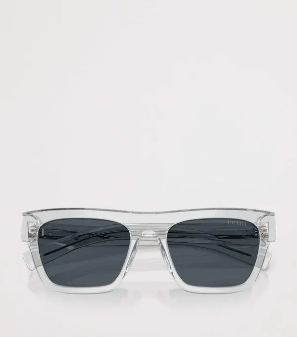Prada Acetate Rectangular Sunglasses - Grey
