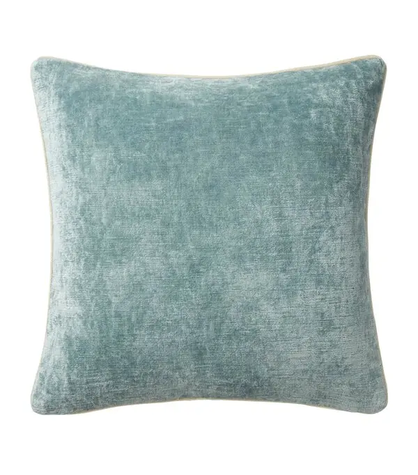 YVES DELORME Orphéo Square Cushion Cover - Blue