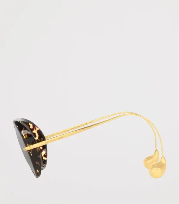 Bottega Veneta Tortoiseshell Aviator Sunglasses