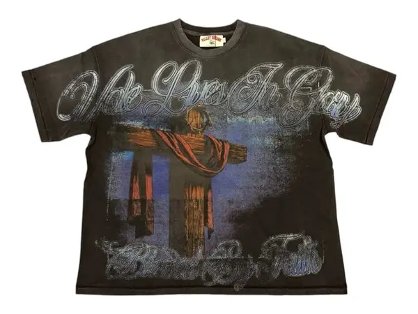 VALE FOREVER Lives In Glory Blessed Faith Tee Shirt - Black