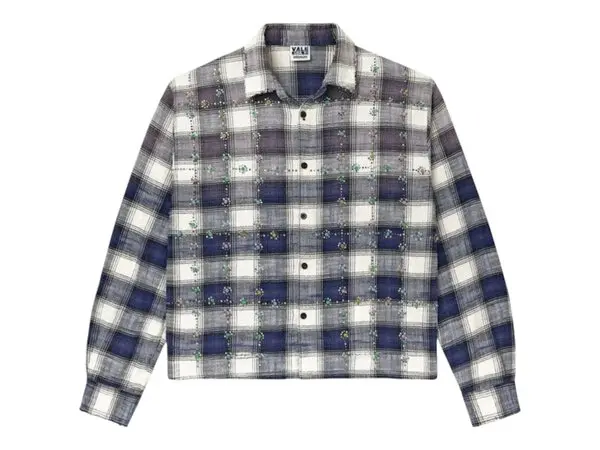 VALE FOREVER Sky Gems Long Sleeve Flannel - Navy Blue