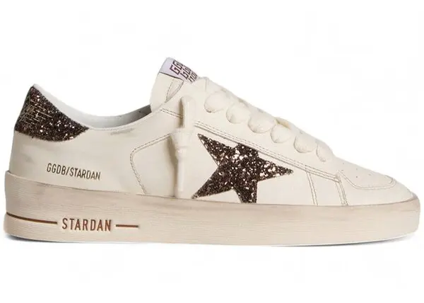GOLDEN GOOSE Stardan Glitter Star Sneakers - White