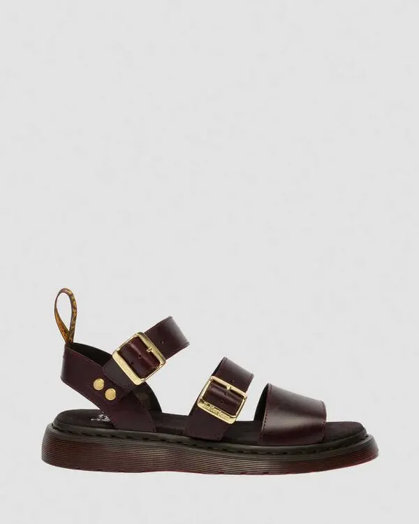 Dr. Martens Gryphon Atlas Leather Gladiator Sandals - Brown