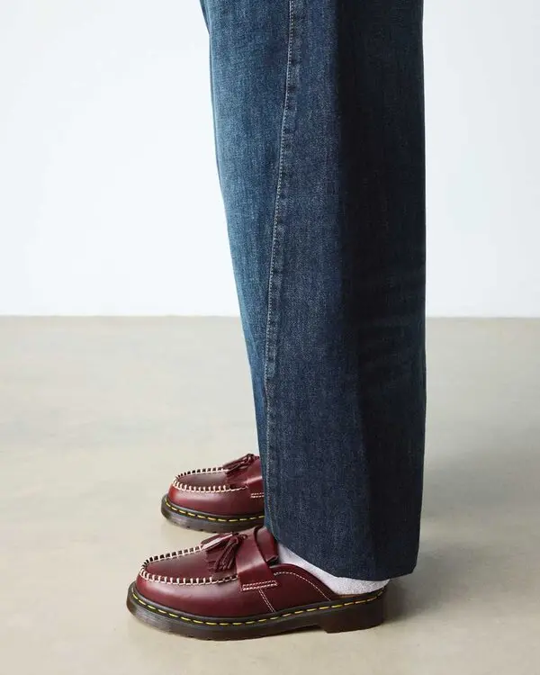 Dr. Martens Adrian Leather Mules - Red