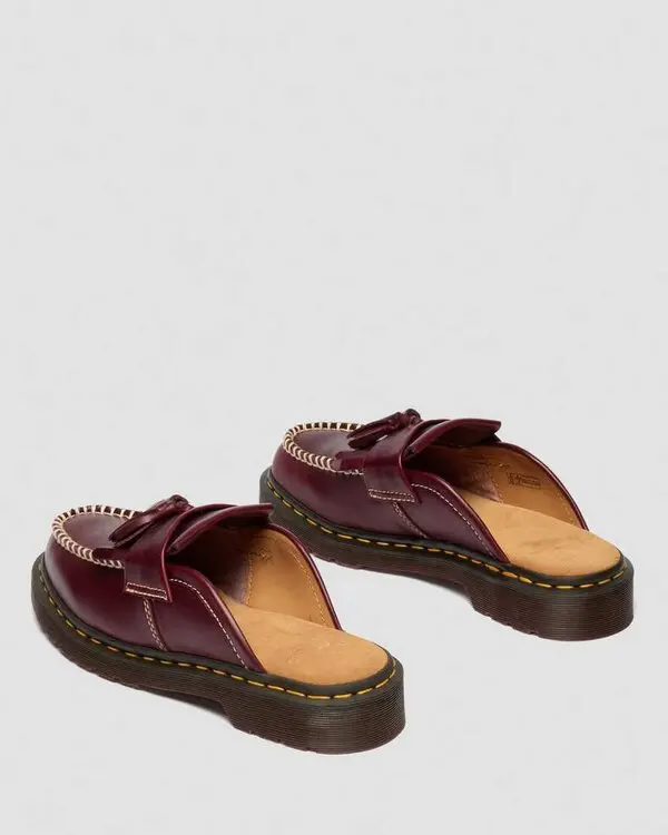 Dr. Martens Adrian Leather Mules - Red