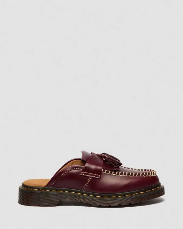 Dr. Martens Adrian Leather Mules - Red