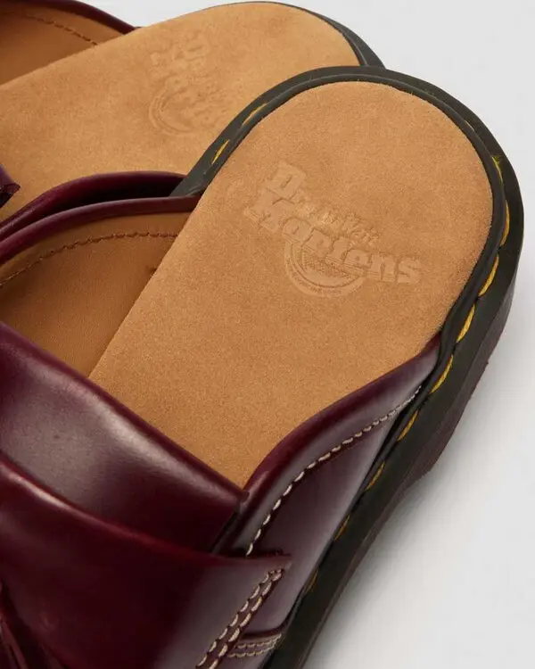 Dr. Martens Adrian Leather Mules - Red