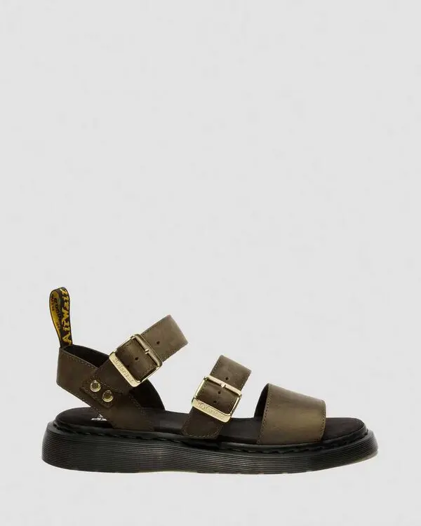 Dr. Martens Gryphon Leather Gladiator Sandals - Green