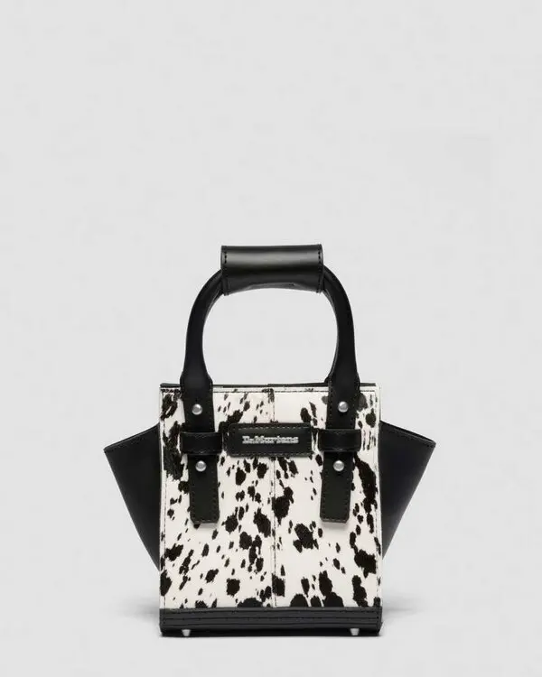 Dr. Martens Extra Small Dalmatian Hair-on Leather Tote - Cream