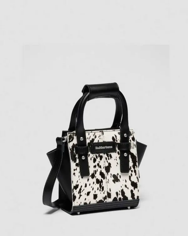 Dr. Martens Extra Small Dalmatian Hair-on Leather Tote - Cream