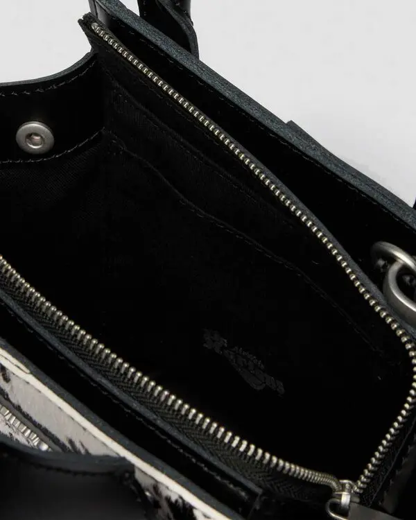 Dr. Martens Extra Small Dalmatian Hair-on Leather Tote - Cream