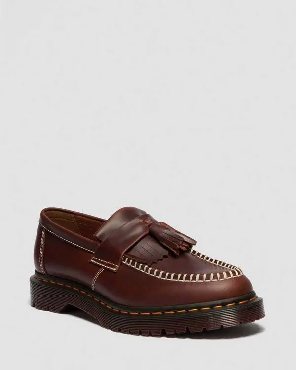 Dr. Martens Adrian Orleans Leather Tassel Loafers - Brown
