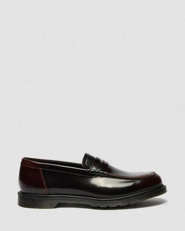 Dr. Martens Mayfare Rub Off Leather Loafers - Red