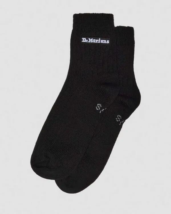 Dr. Martens Short Organic Cotton Blend Socks - Black