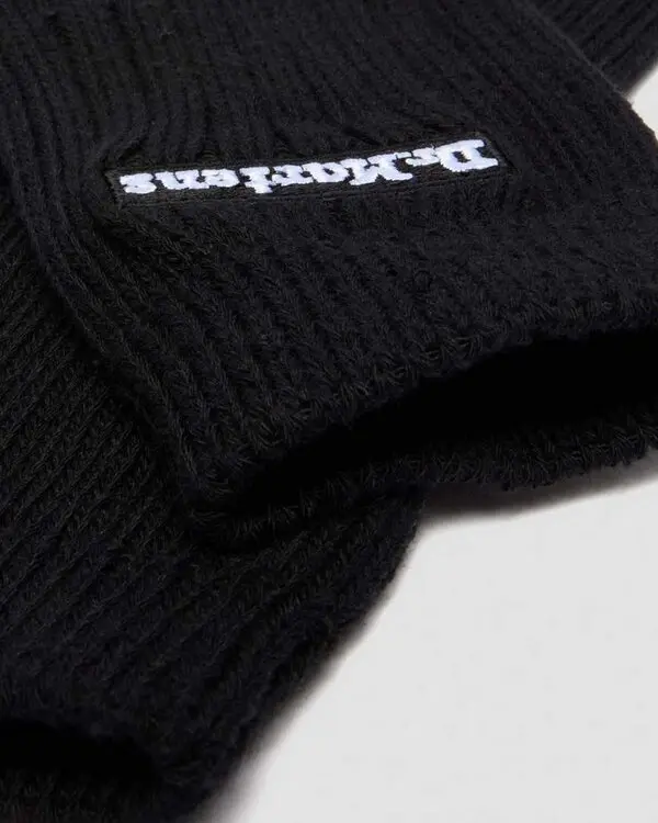 Dr. Martens Short Athletic Logo Organic Cotton Blend Socks - Black