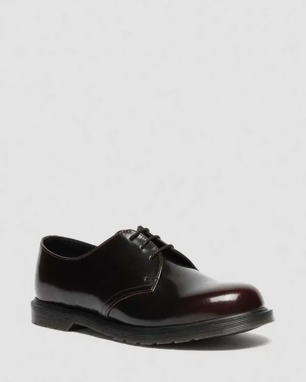 Dr. Martens Mayfare Rub Off Leather Shoes - Red