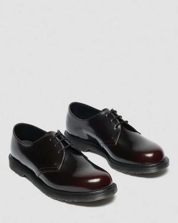 Dr. Martens Mayfare Rub Off Leather Shoes - Red