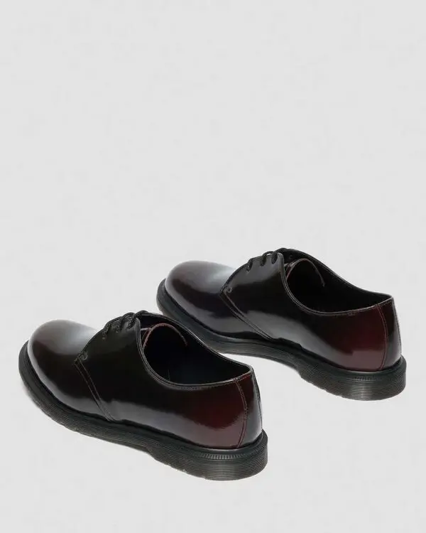 Dr. Martens Mayfare Rub Off Leather Shoes - Red