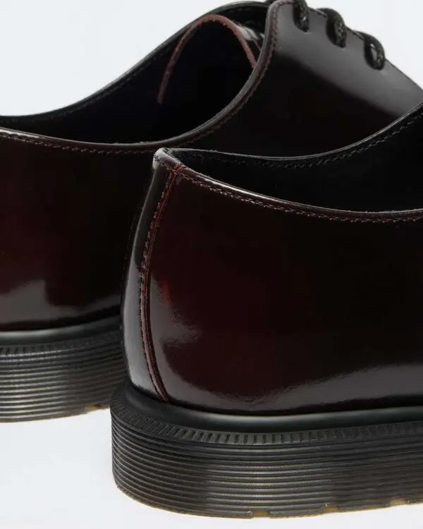 Dr. Martens Mayfare Rub Off Leather Shoes - Red