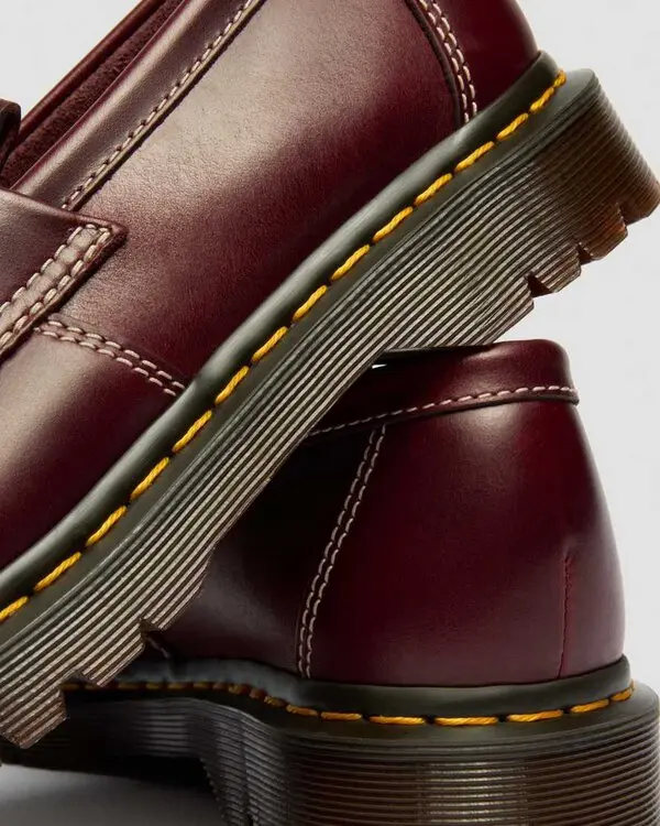 Dr. Martens Adrian Orleans Leather Tassel Loafers - Red