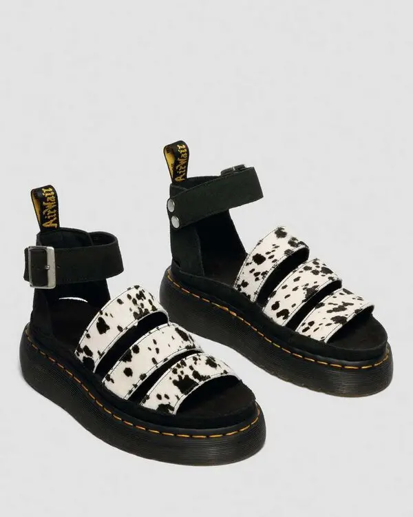 Dr. Martens Clarissa Quad Strappy Sandals - Cream