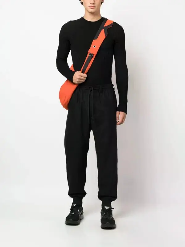 Y3 Drawstring-waist Tapered-leg Trousers