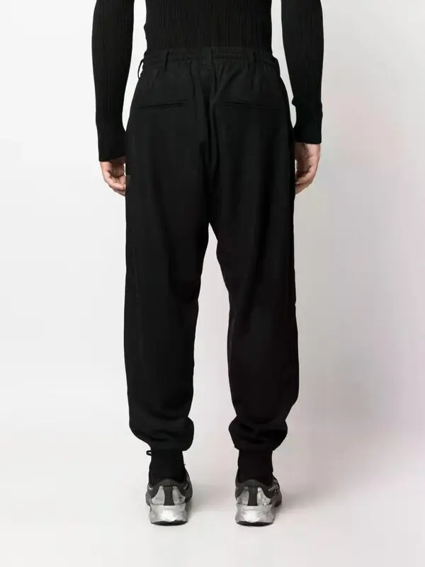 Y3 Drawstring-waist Tapered-leg Trousers