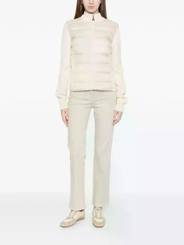 Patrizia Pepe Quilted Zipped Puffer Jacket - Neutrals