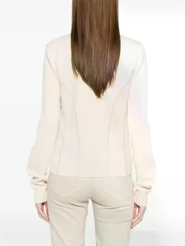 Patrizia Pepe Quilted Zipped Puffer Jacket - Neutrals