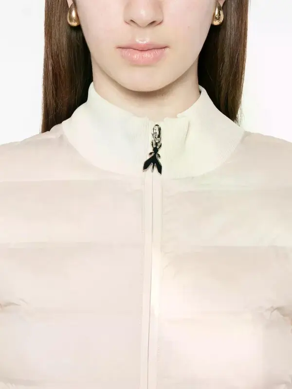 Patrizia Pepe Quilted Zipped Puffer Jacket - Neutrals