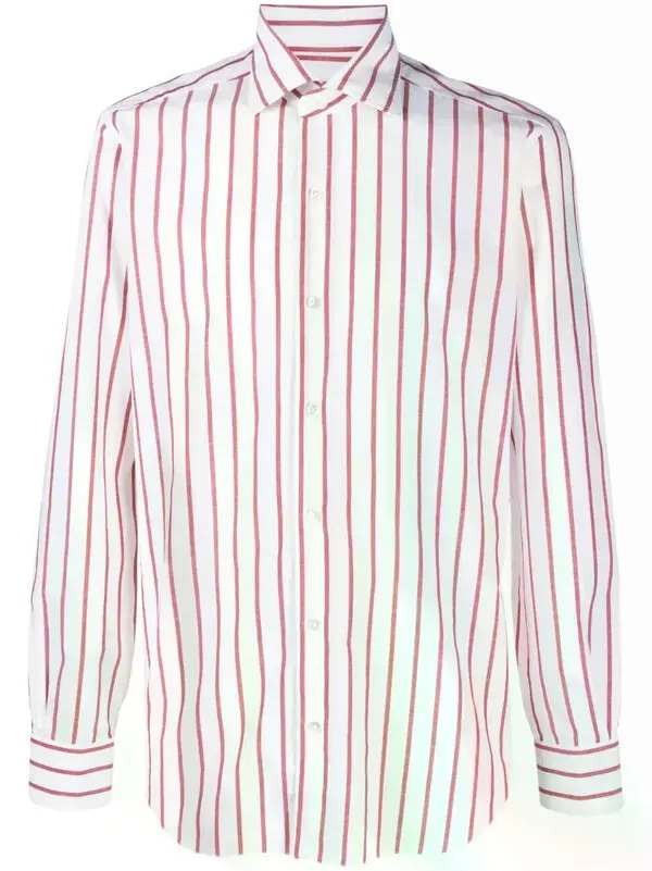 BARBA NAPOLI Stripe-print Cotton Shirt