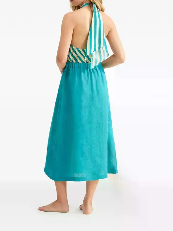 ERES A-line Skirt With Front Button Fastening - Blue