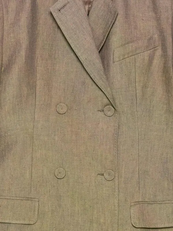 Mark Kenly Domino Tan Jenia Double-breasted Jacket